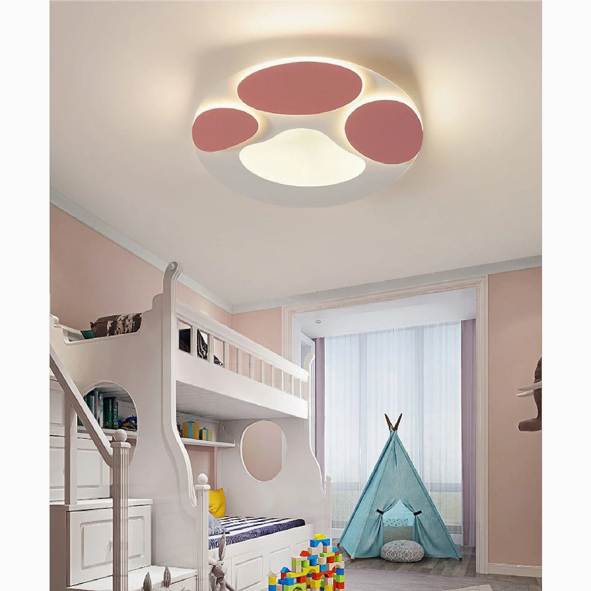 MIRODEMI® Bouillon | Cute Cat Paw LED Ceiling Light for Kids Room ...