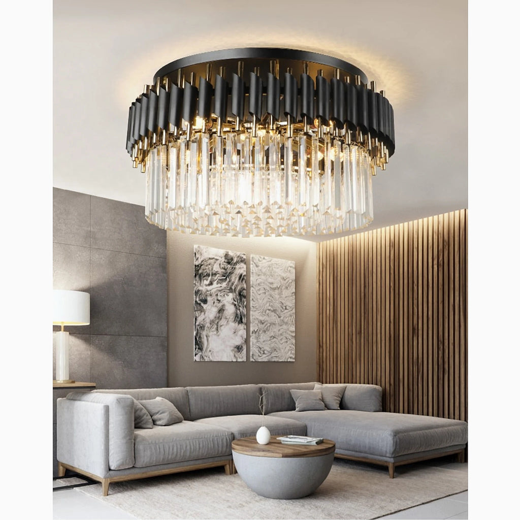 Ceriale | Grand Black Modern Crystal Ceiling Chandelier – Mirodemi