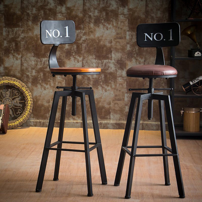 Industrial-Styled Iron Rotating and Lifting Bar Stool No.1 – Mirodemi