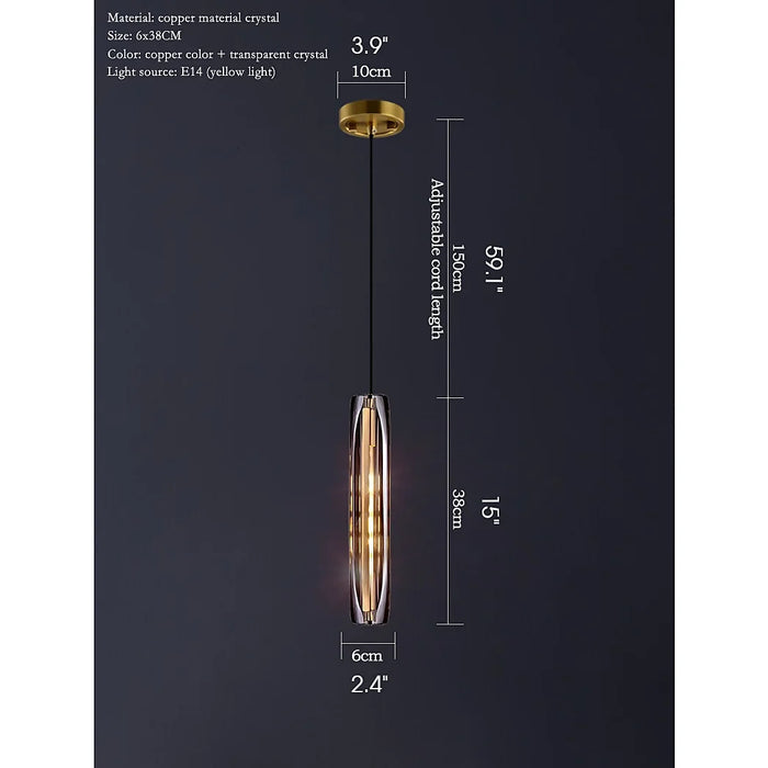 MIRODEMI® Noli | Transparent Crystal LED Pendant Light — Mirodemi