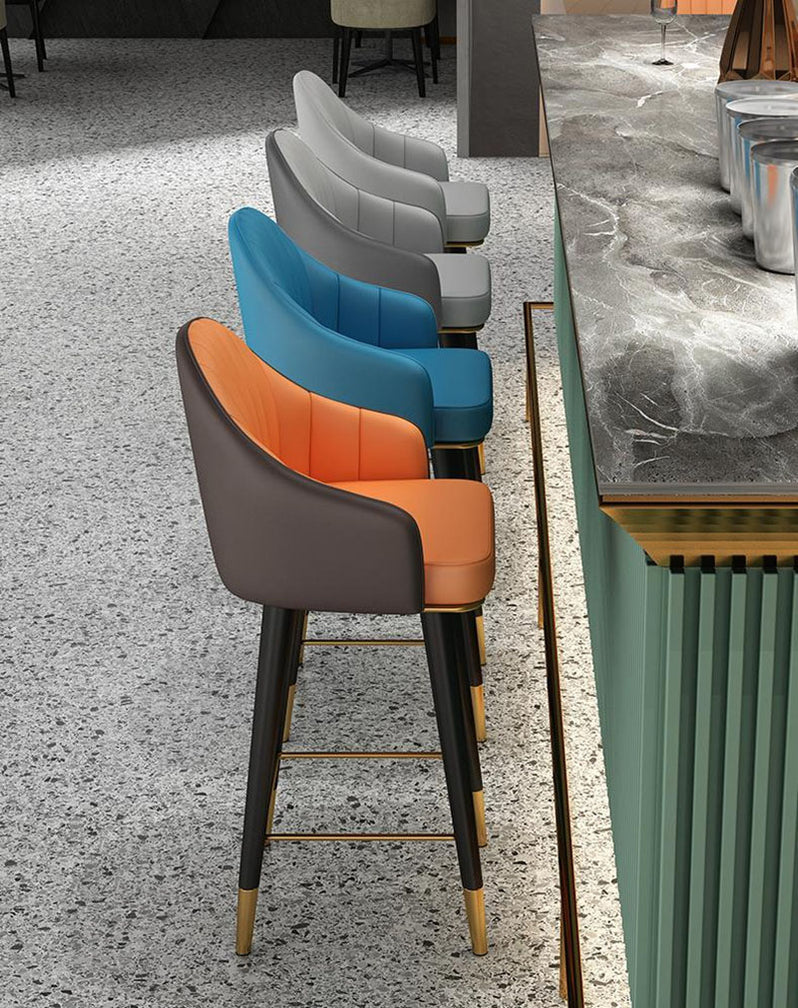 Rotating High Bar Chair with Backrest for Restaurants — Mirodemi