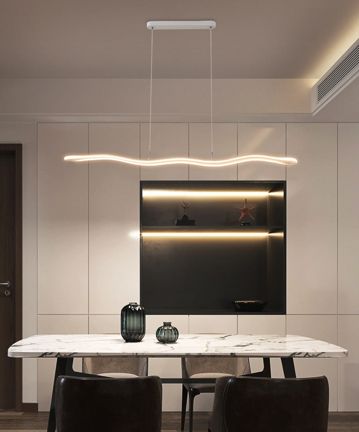 Original Waves LED White Pendant Lamp for Dining Room, Kitchen, L47.2 ...