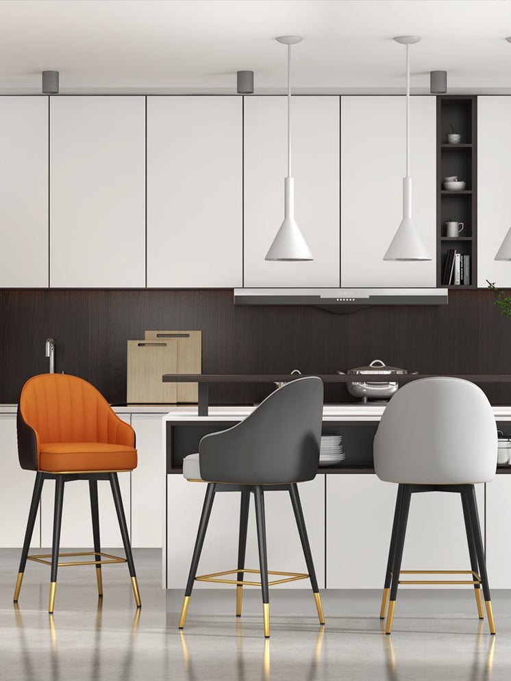 Rotating High Bar Chair with Backrest for Restaurants — Mirodemi