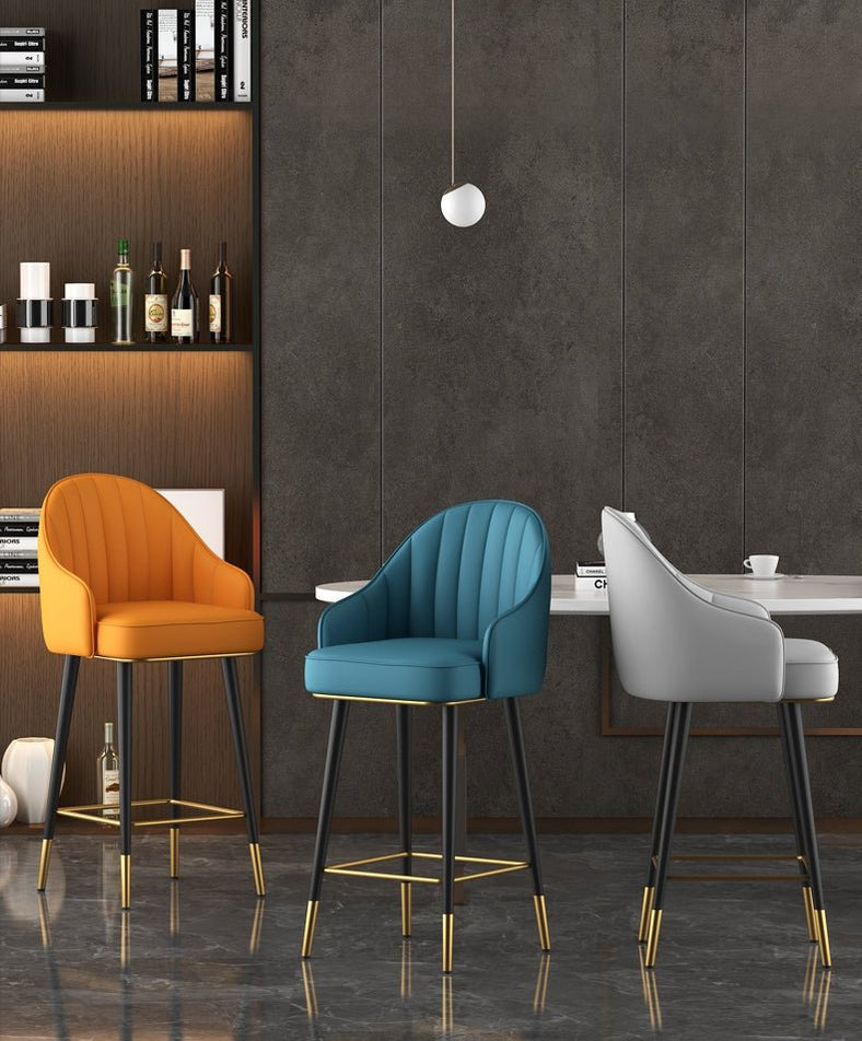 Rotating High Bar Chair with Backrest for Restaurants — Mirodemi