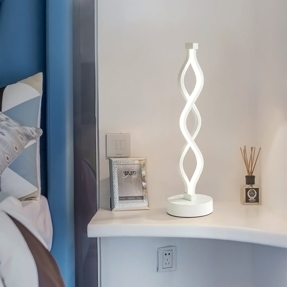 Lenk | Minimalistic Spiral LED Table Sconce with Eye Protection – Mirodemi