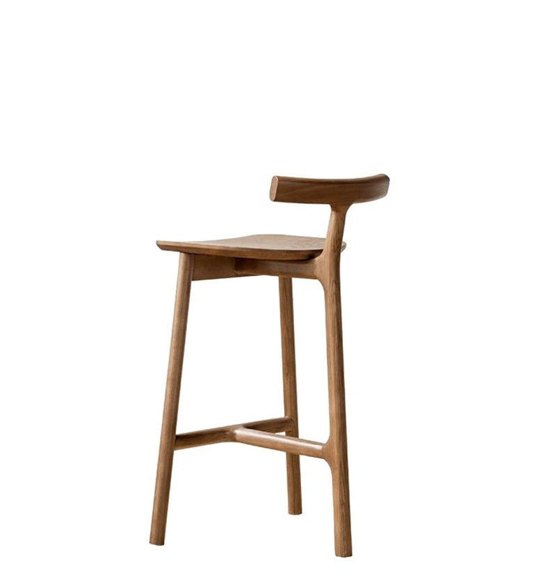 Nordic-Styled Bar High Stool Made of Solid Wood — Mirodemi
