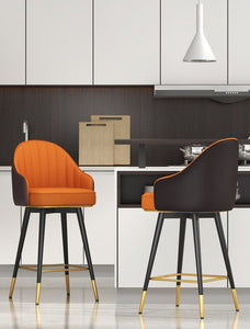 Rotating High Bar Chair with Backrest for Restaurants — Mirodemi