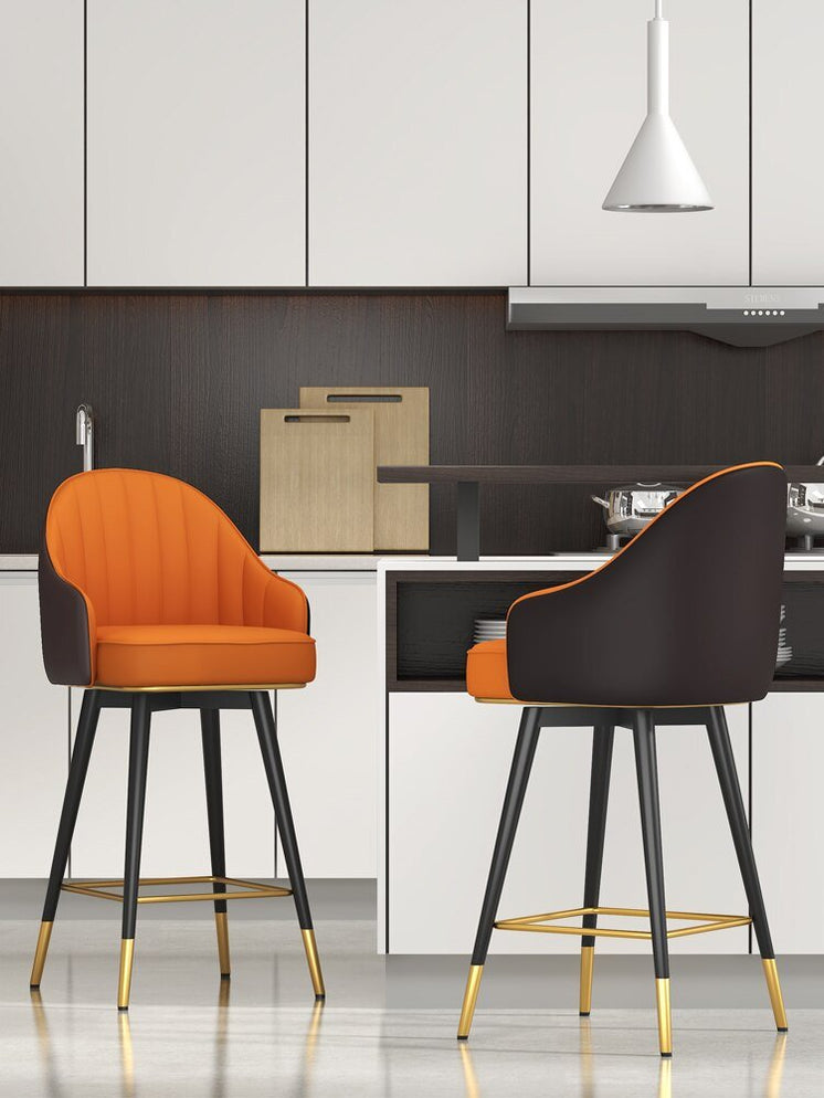 Rotating High Bar Chair with Backrest for Restaurants — Mirodemi